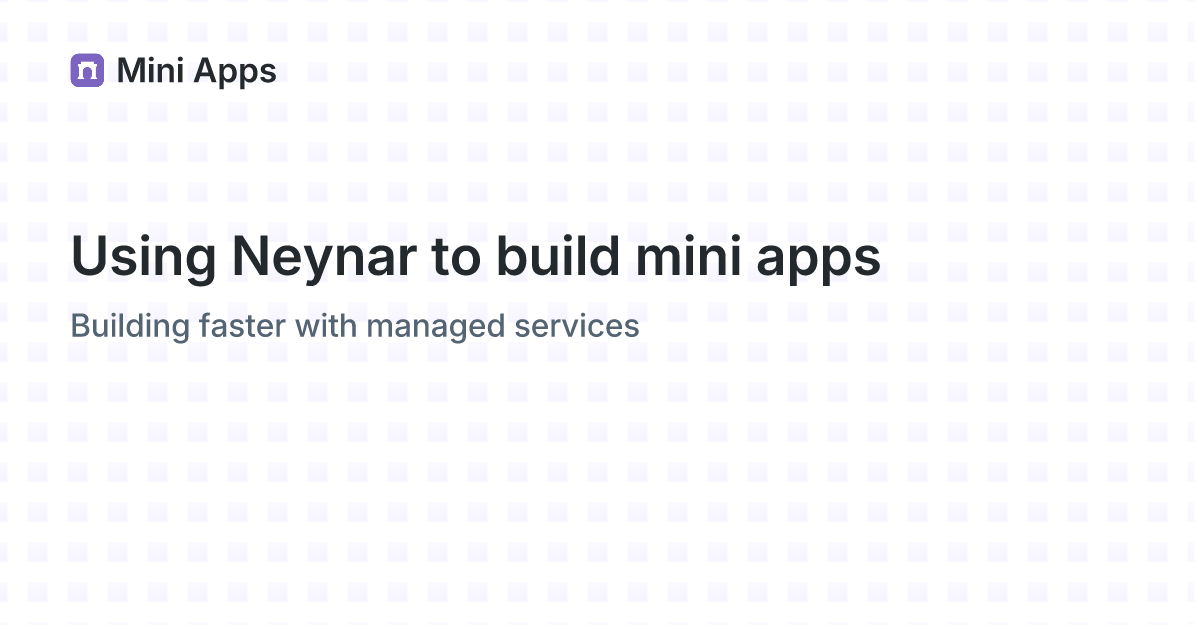Using Neynar to build mini apps · Farcaster Mini Apps